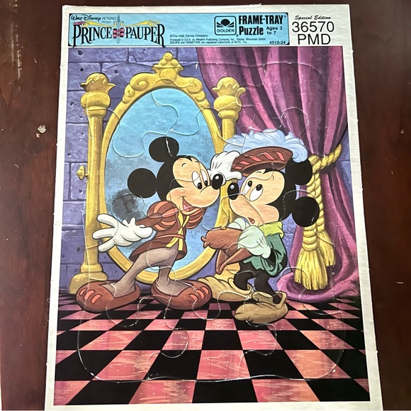 Toys | Vintage Golden Frame Tray Puzzle Disneys The Prince And The ...